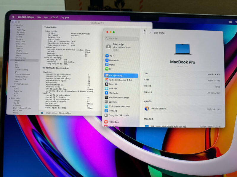 Macbook Pro 16in M1 Pro, 16G, 512G, 90% - Laptop Triều Phát